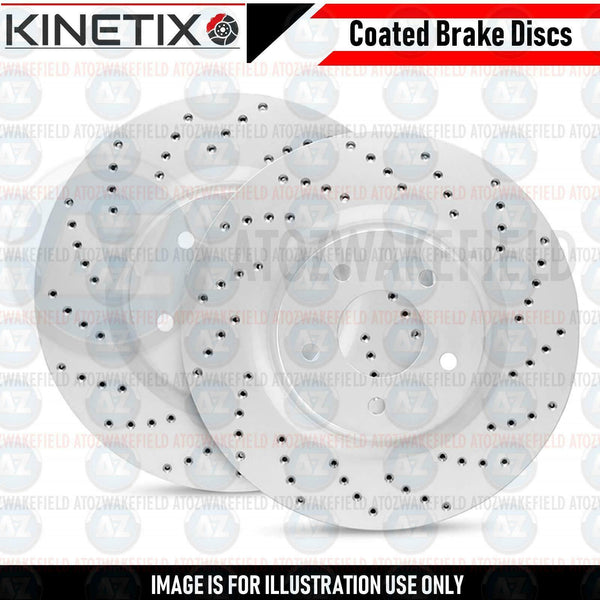 FOR AUDI A1 2.0 TDI FRONT CROSS DRILLED PERFORMANCE BRAKE DISCS 310mm ...