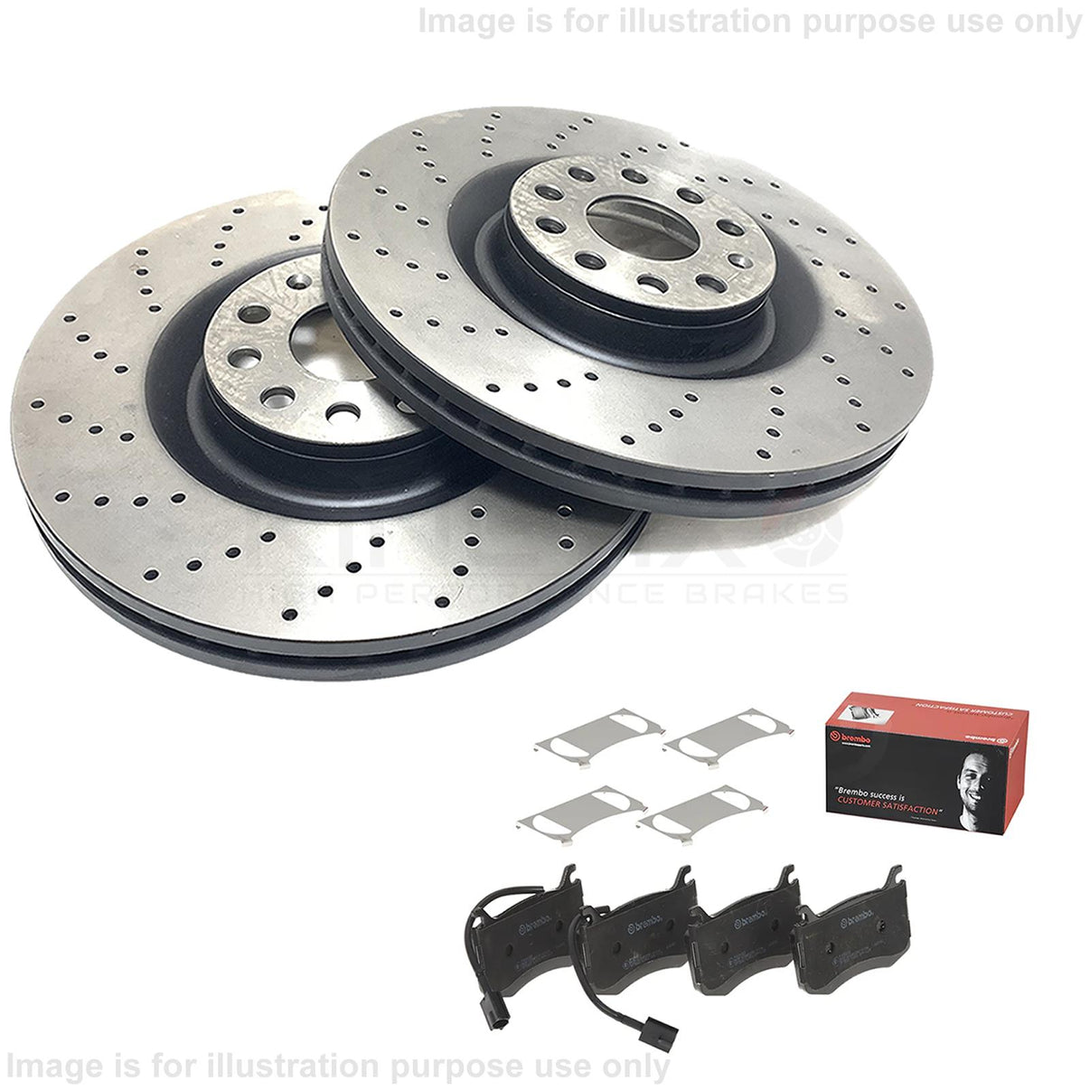 FOR ALFA ROMEO GIULIA 2.2 D 2.0 DRILLED FRONT BRAKE DISCS BREMBO PADS ...